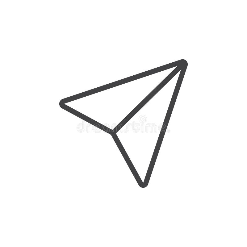 Send Icon Thin Outline Art Symbol Stock Vector - Illustration of sign ...