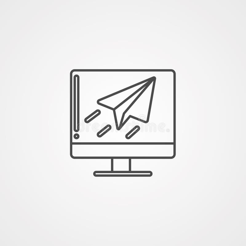 Send Vector Icon Sign Symbol Stock Vector - Illustration of internet ...