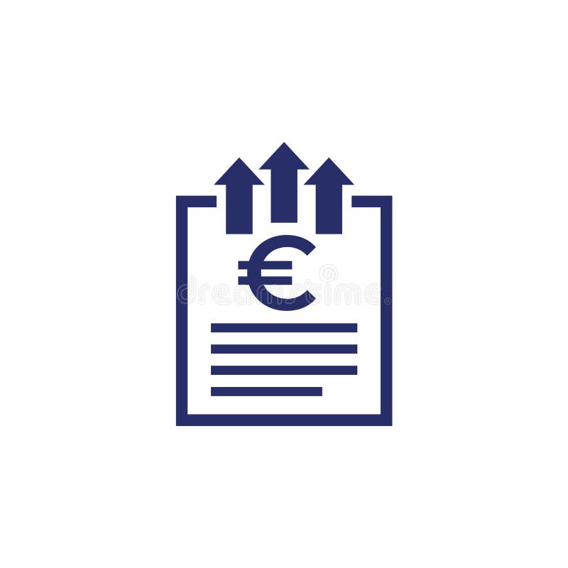 Send Invoice Line Icon with a Rupee, Vector Stock Vector - Illustration ...