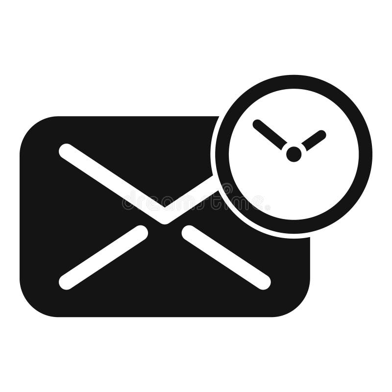 Send Late Mail Icon Simple Vector. Home Last Work Stock Illustration ...