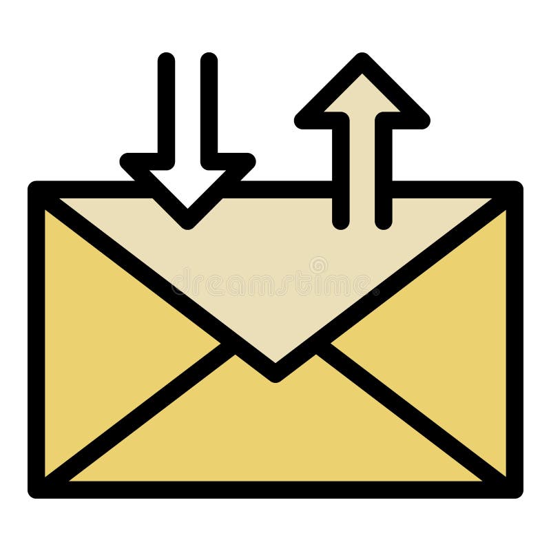 Send Letter Icon, Outline Style Stock Vector - Illustration of ...