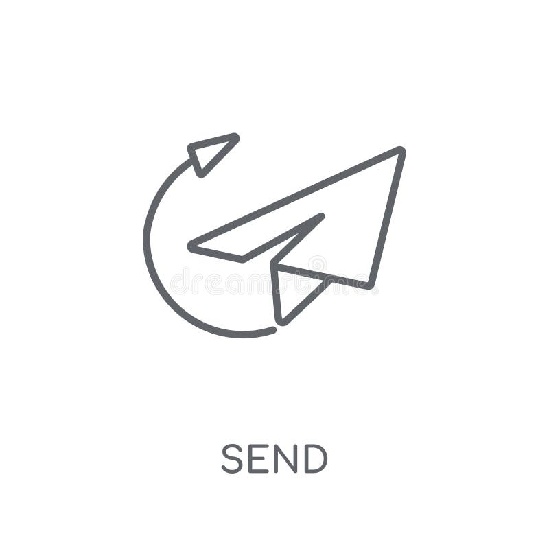 Send Linear Icon. Modern Outline Send Logo Concept on White Back Stock ...
