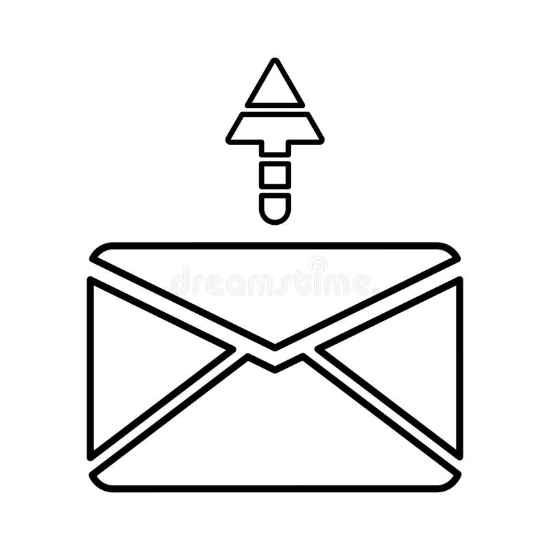 Send mail Icon stock vector. Illustration of sending - 258285008