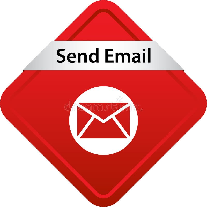 Send mail icon web button stock illustration. Illustration of glossy ...