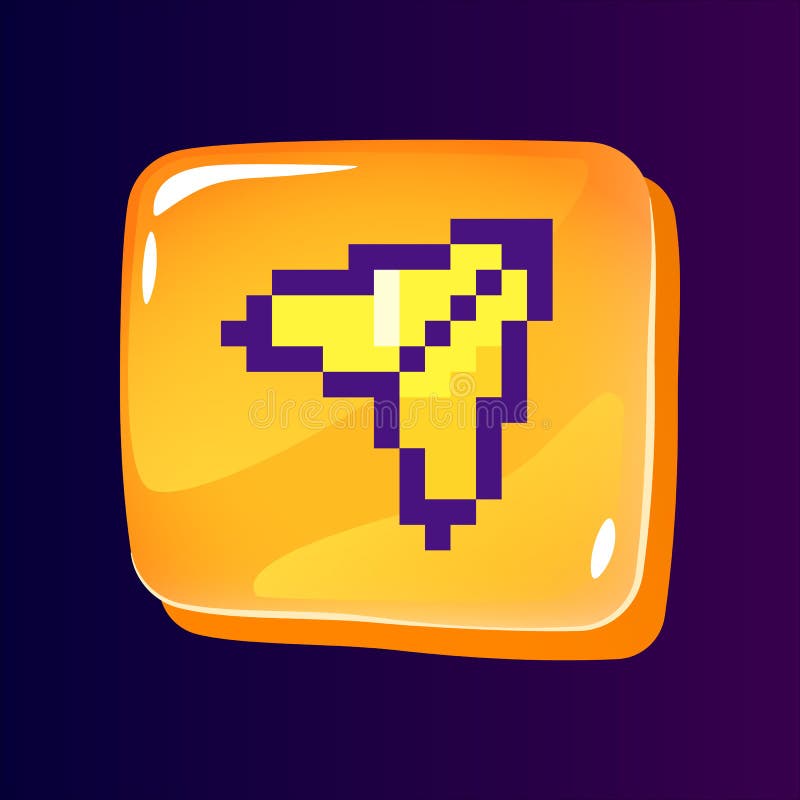 Letter Glossy Ui Button with Pixelated Color Icon Stock Vector - Illustration of envelope ...