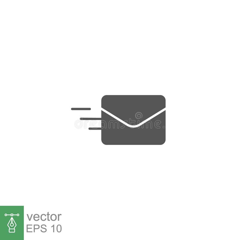 Send message Glyph icon stock vector. Illustration of email - 227171720
