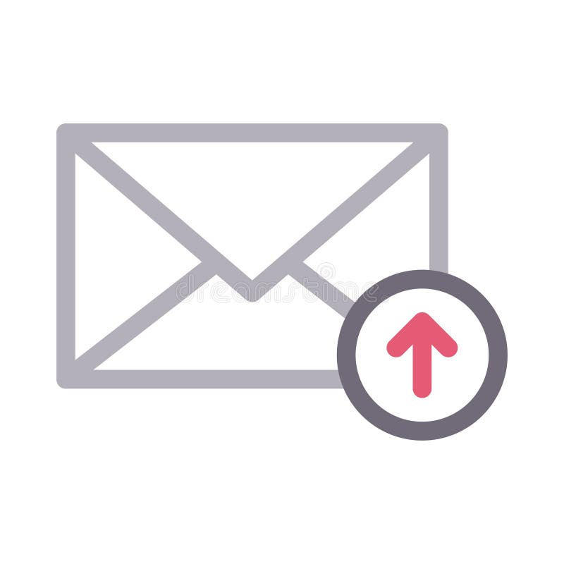 Send Message Vector Color Line Icon Stock Illustration - Illustration ...