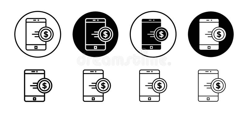 Send Money Vector Icon Set Collection. Send Money Outline Flat Icon ...