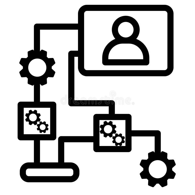 Workflow Icon, Work Process Vector Stock Vector - Illustration of noun ...