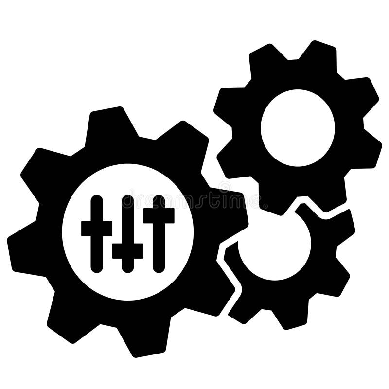 Gear setting symbol stock vector. Illustration of engine - 265127558