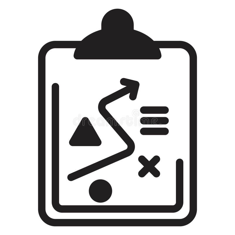 Strategy Icon, Plan Symbol Sport Tactic Symbol Stock Vector ...