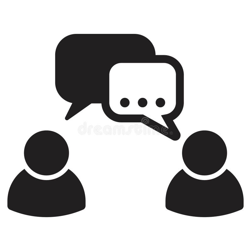 People Talking, Conversation Icon Vector Stock Vector - Illustration of ...
