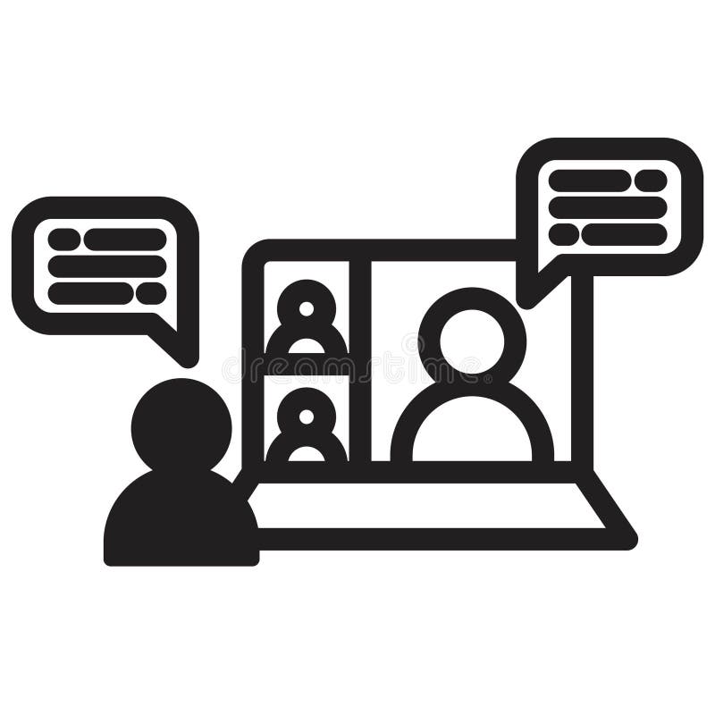 Video conference icon stock vector. Illustration of connection - 265127687