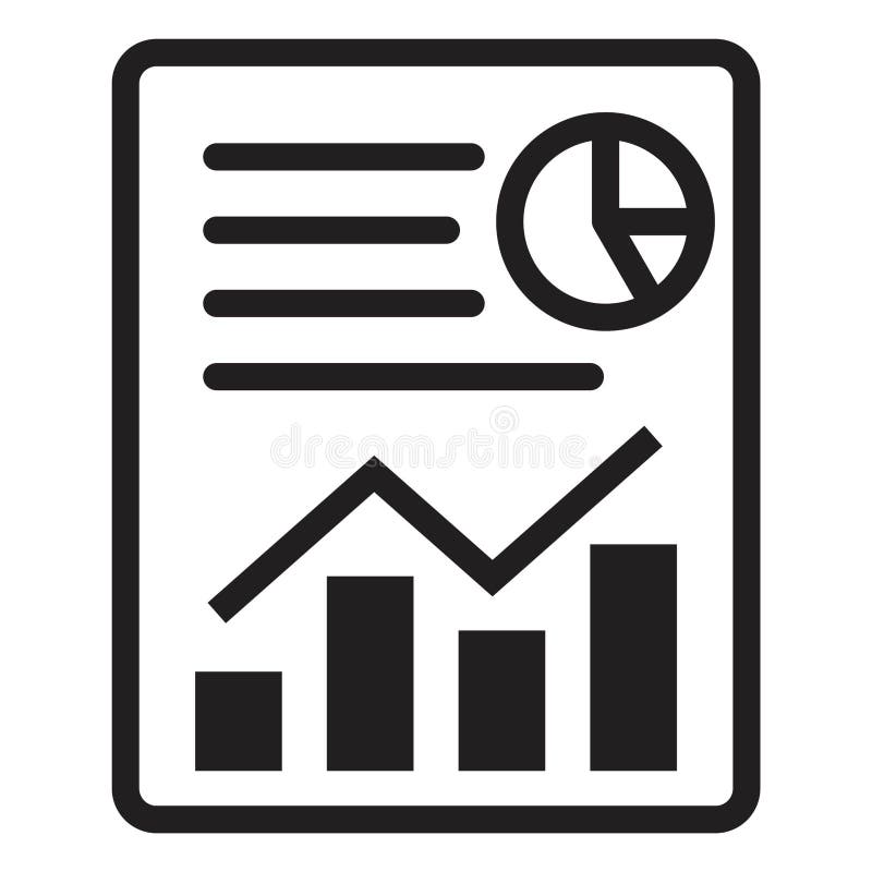Report Text File Icon Vector with Graph Symbol Stock Vector ...