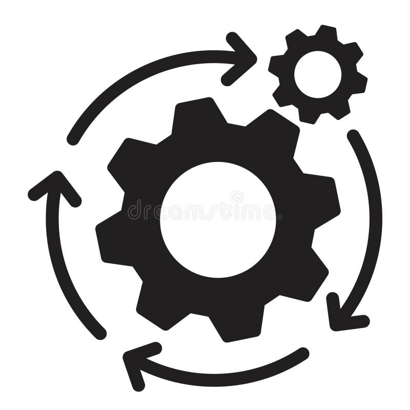 Workflow Icon Work Process Vector Stock Vector - Illustration of ...