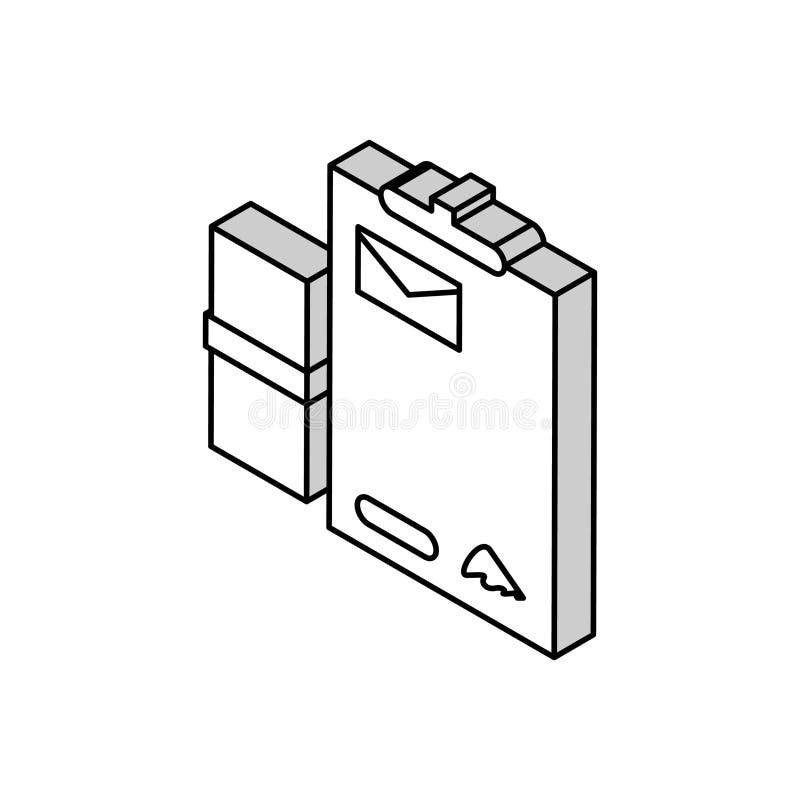 Send Parcel or Letter Isometric Icon Vector Illustration Stock Vector ...