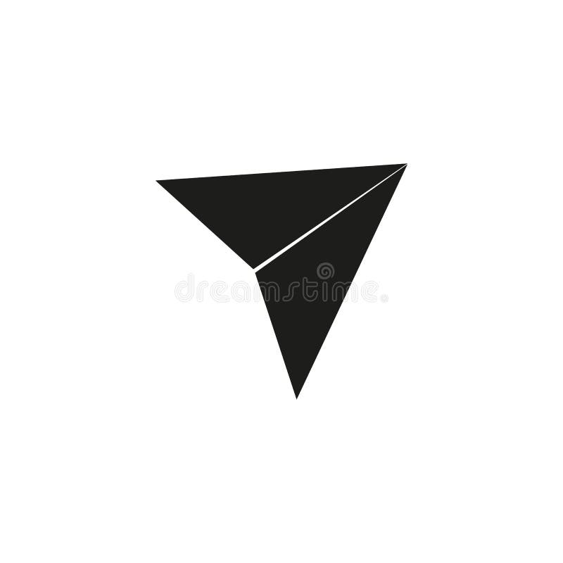 Send Symbol, Paper Airplane Icon Vector White Background. Stock Vector ...