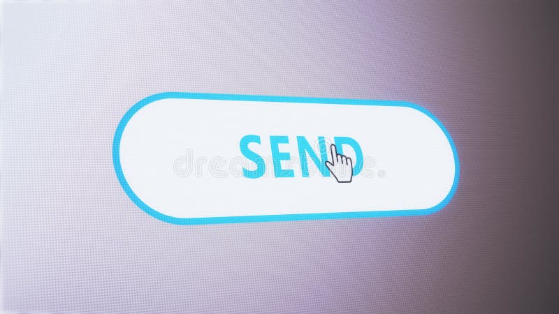 Send Text Button Icon Click Mouse Label Tag Animation Stock Footage ...