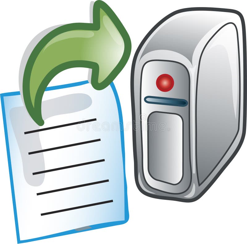 Send to Server Icon stock vector. Illustration of symbol - 6655320