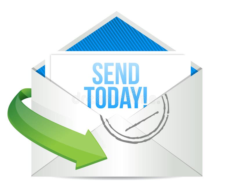 Blue Send Button, Mail Mesage Vector Stock Vector - Illustration of ...