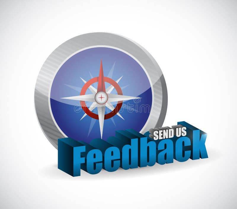 Send Us Feedback Compass Sign Illustration Design Stock Illustration ...