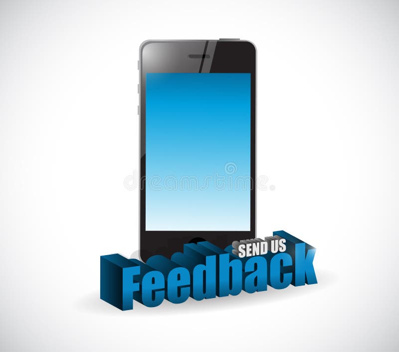Send Us Feedback Phone Sign Illustration Design Stock Illustration ...