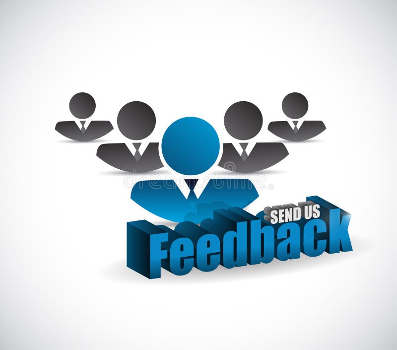 Send Us Feedback Teamwork Sign Illustration Design Stock Illustration ...