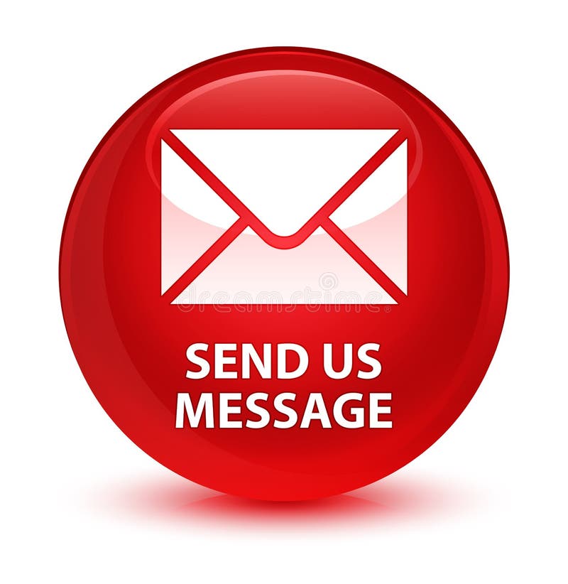 Send Us Message Glassy Red Round Button Stock Illustration ...