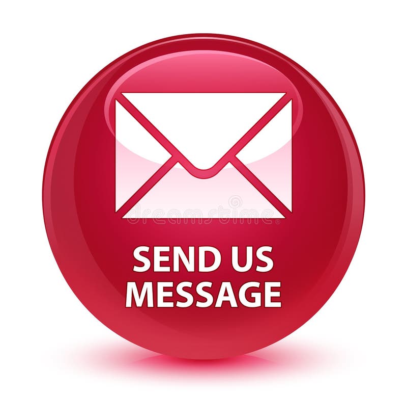 Send Us Message Glassy Green Round Button Stock Illustration ...