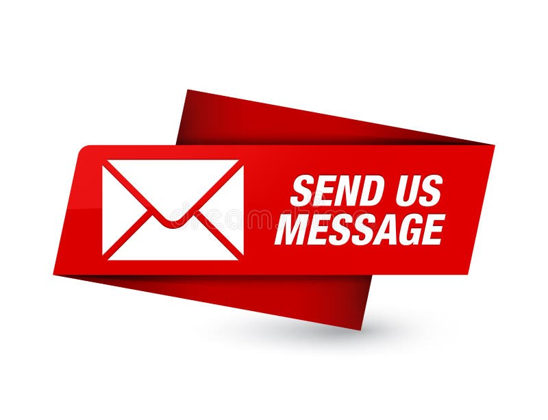 Send Us Message Premium Red Tag Sign Stock Illustration - Illustration ...