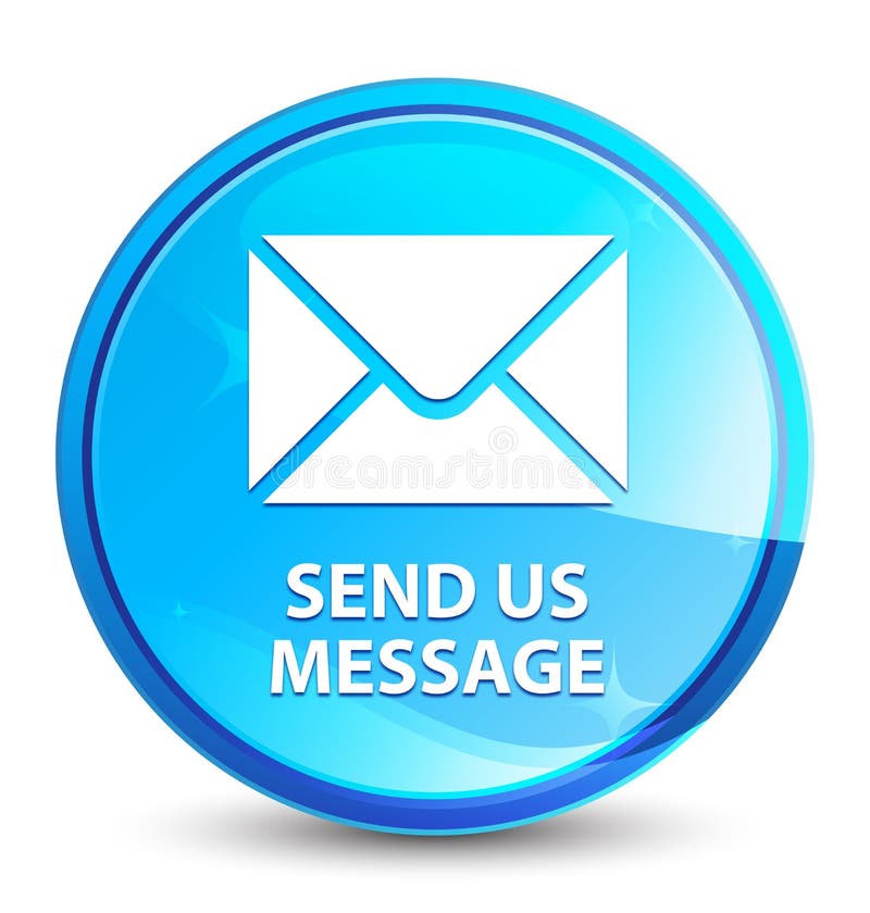 Send Us Message Orange Square Button Stock Illustration - Illustration ...
