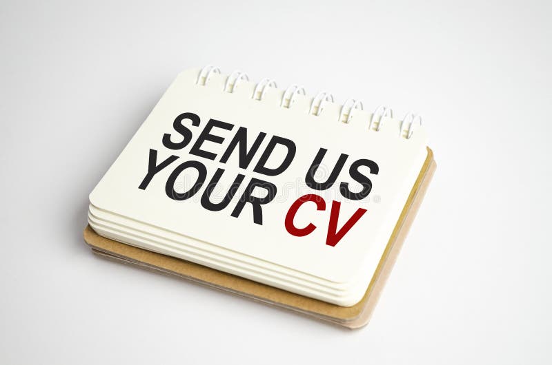 Send Us Your Cv Text on Business Paper on Office Table Stock Photo ...