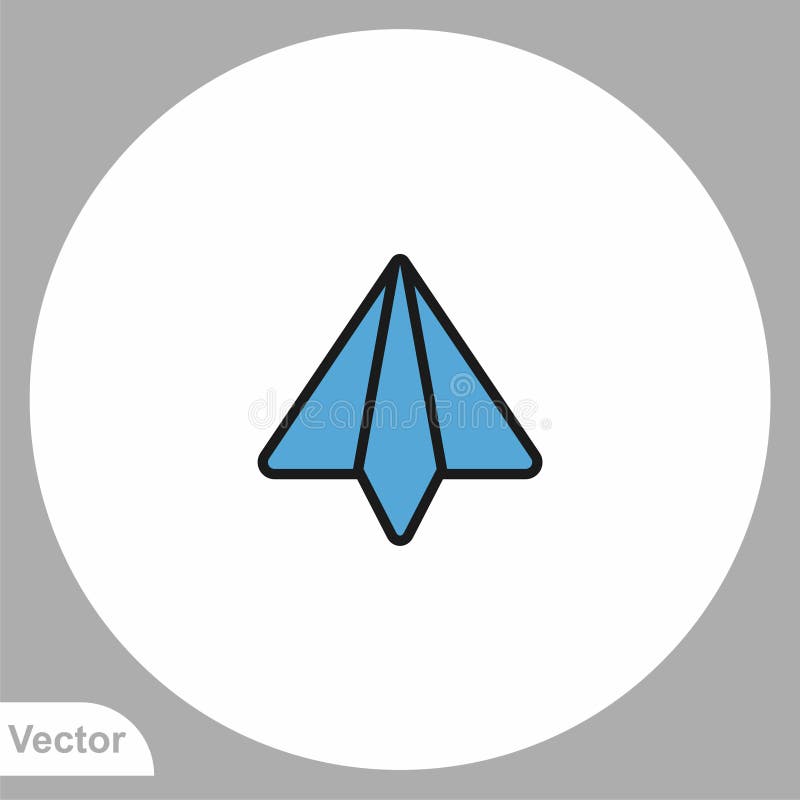 Send Vector Icon Sign Symbol Stock Vector - Illustration of outline ...