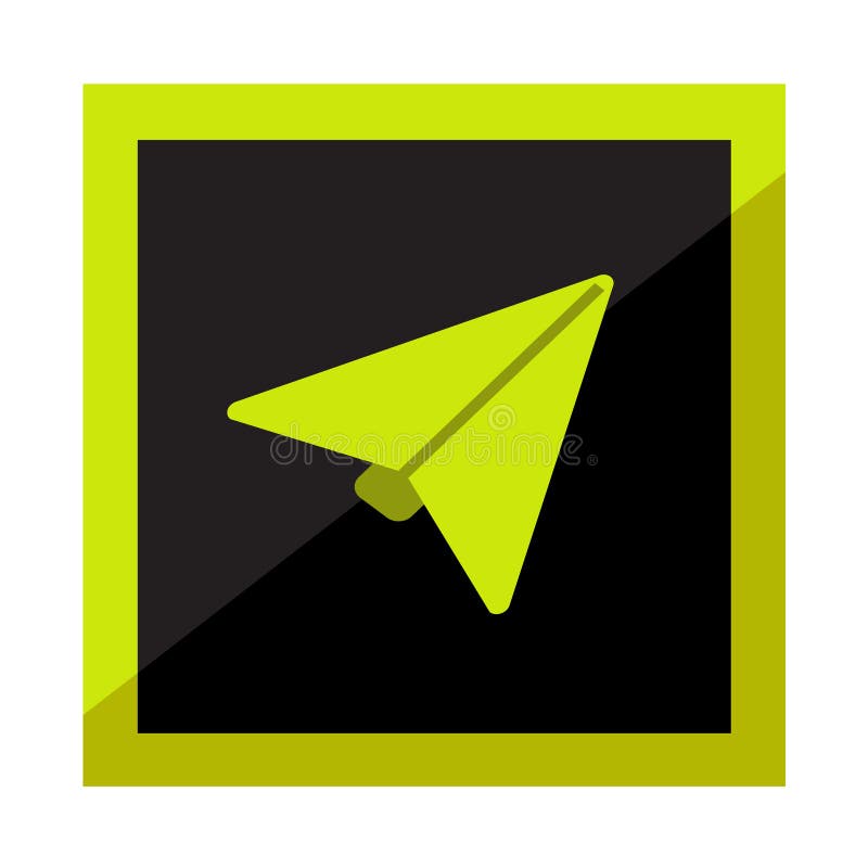 Send yellow button stock vector. Illustration of social - 126507901