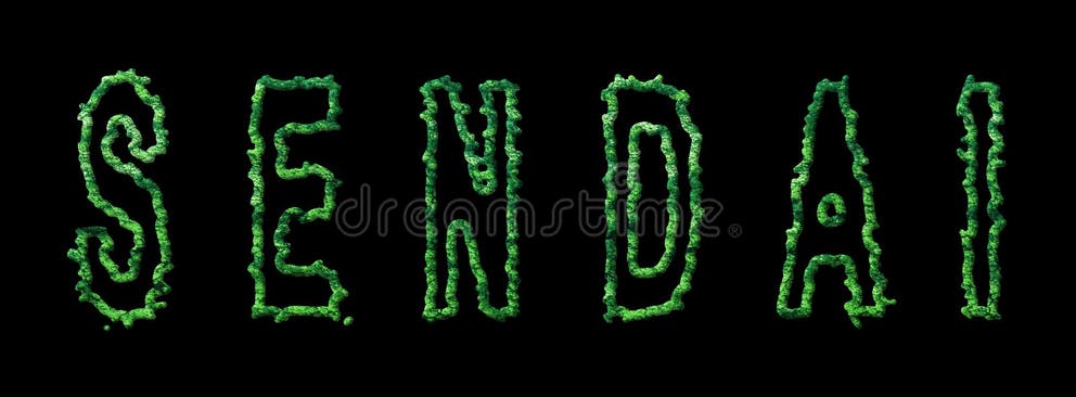 Sendai Forest, Sendai Urban Canopy Stock Illustration - Illustration of ...