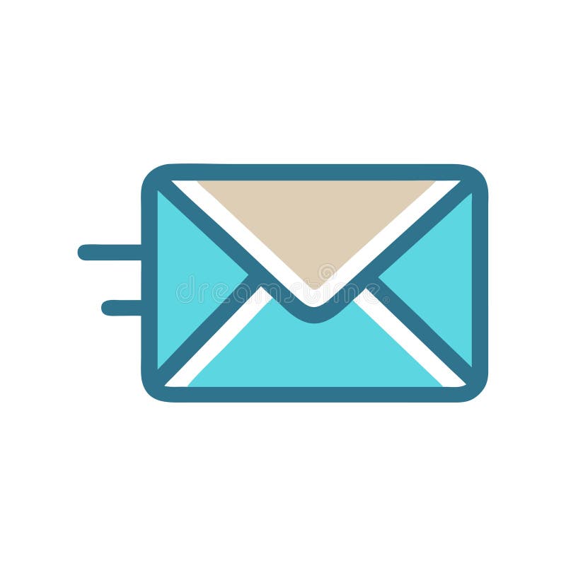 Sender Icon for Email Communication Stock Vector - Illustration of icon ...