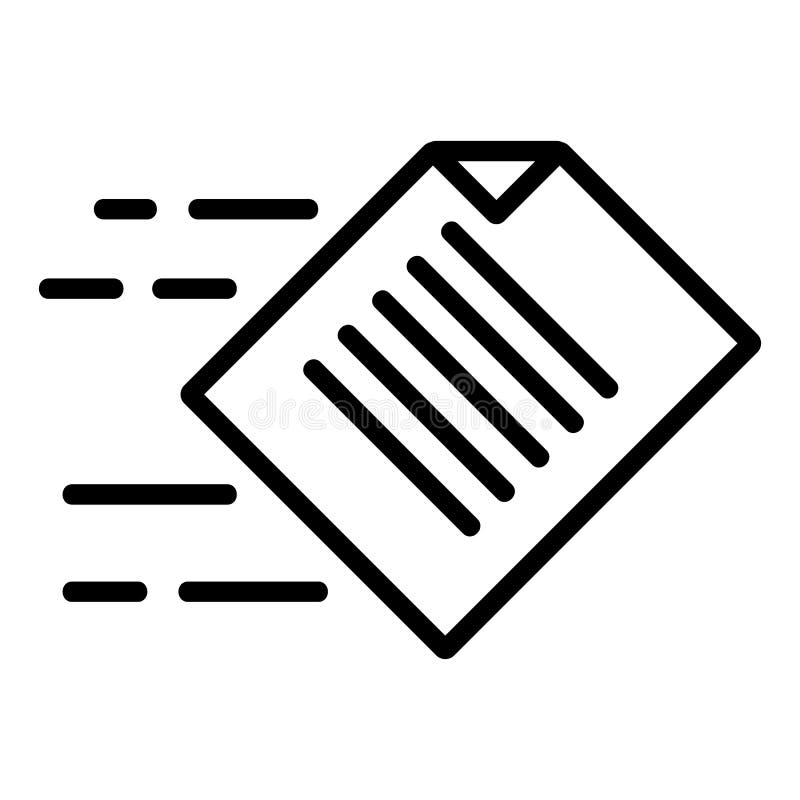 Sending File Document Vector Icon Stock Vector - Illustration of share ...