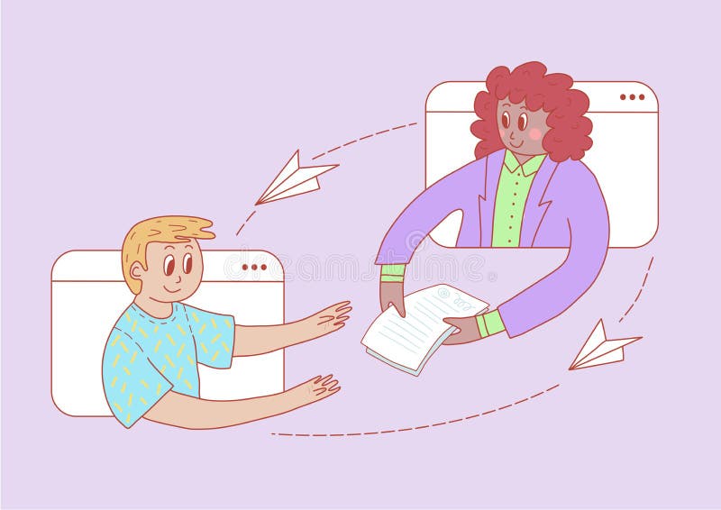 Sending Files Stock Illustrations – 354 Sending Files Stock ...