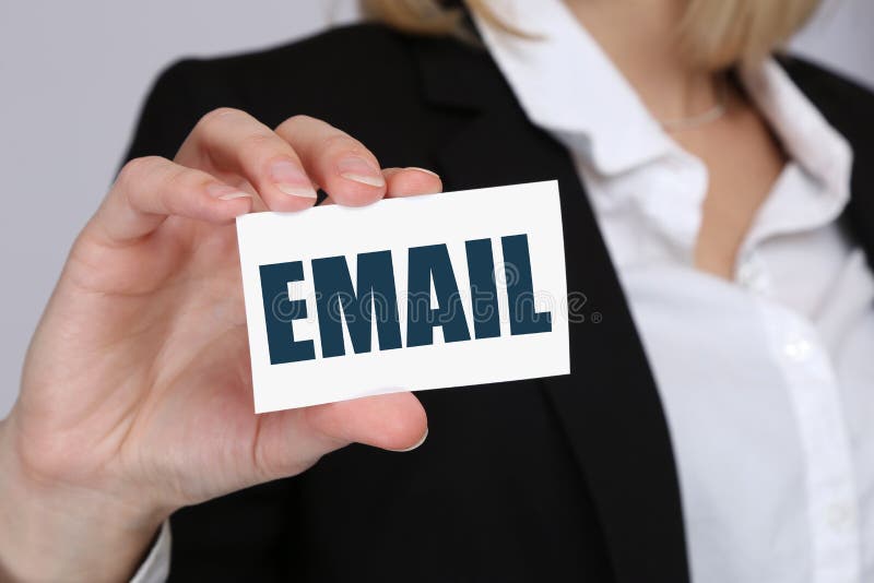 Sending Email Mail E-Mail Via Internet Business Concept Stock Photo ...