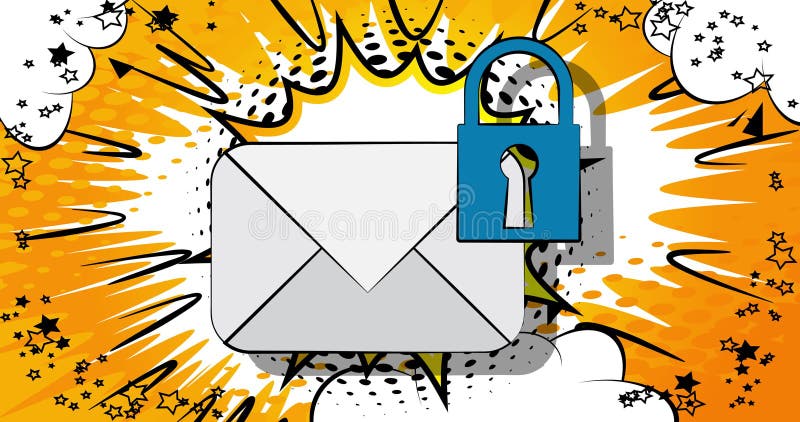 Sending Encrypted E-Mail Protection Blue Secure Mail Internet Symbol ...