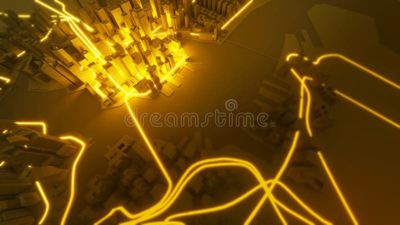 Sending Information from Large Cities To Other Cities,the Connections ...