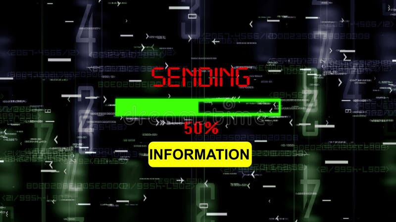 Sending Data from Earth To Satellite. Digital Data Connection Concept ...