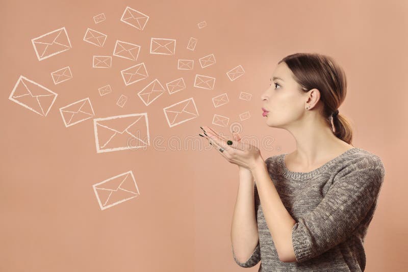 Sending letters stock photo. Image of happiness, draw - 46922580