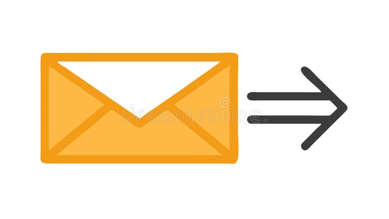 Sending Mail Envelope Outgoing Message Icon , Vector Design Generative ...