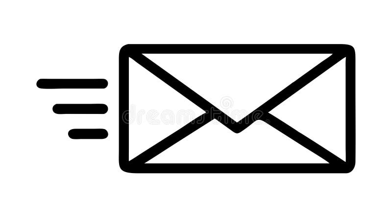 Sending Mail Icon, Email Outgoing Message Symbol, Communication, Vector ...