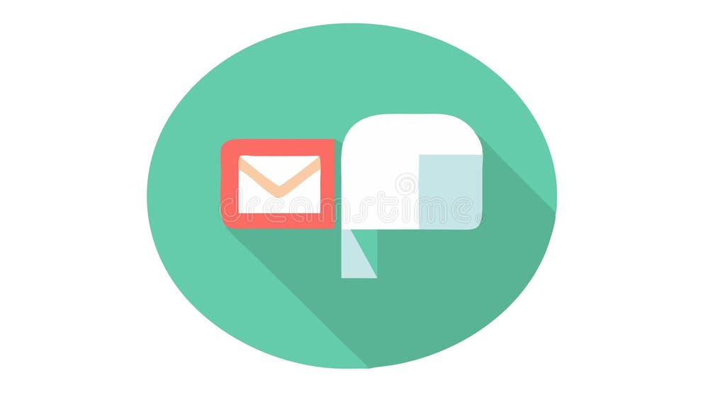 Sending Mail Icon Vector Illustration in Flat Design Style Message ...