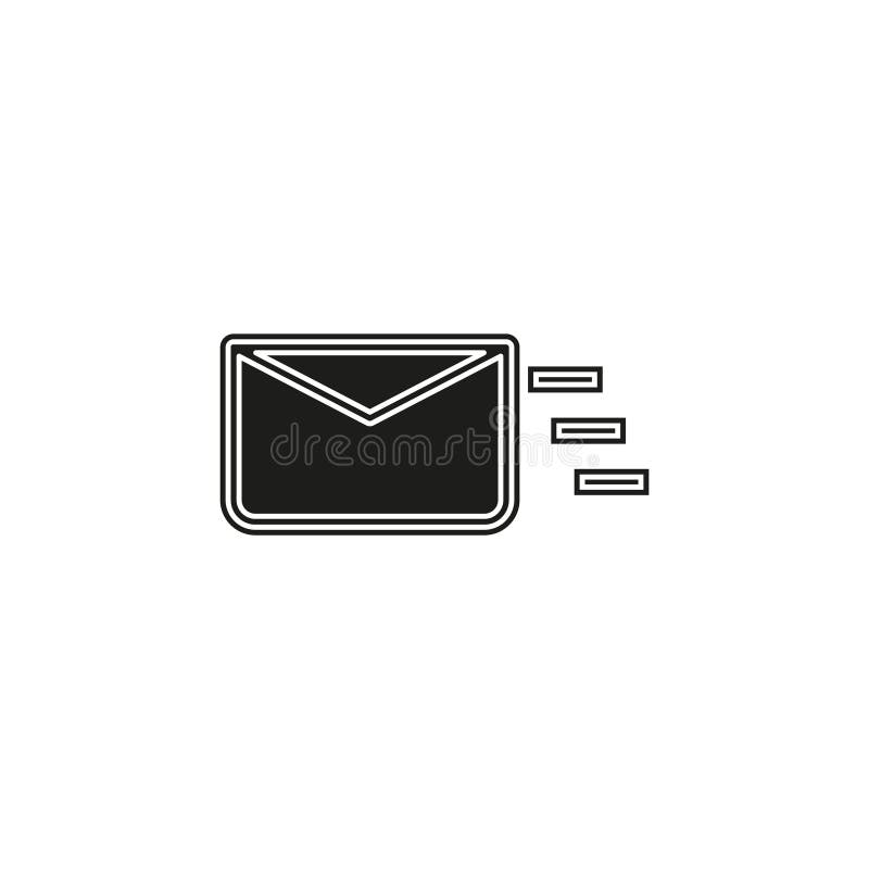 Sending Mail or Message Icon, Envelope Stock Illustration ...