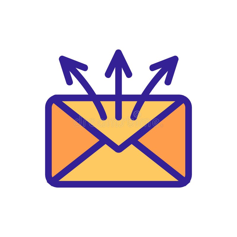 Sending a Message Icon Vector. Isolated Contour Symbol Illustration ...