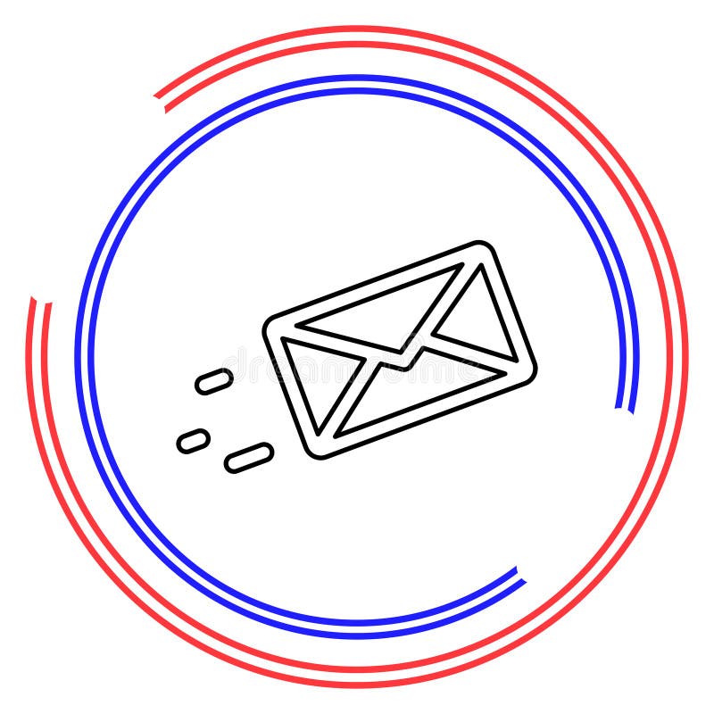 Sending Message Vector Icon Stock Illustration - Illustration of ...