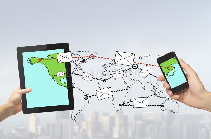 Sending messages stock image. Image of mobility, internet - 37093561